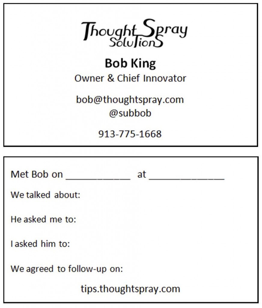 Tip #8: Write on the Business Cards – Coffee Lunch Coffee